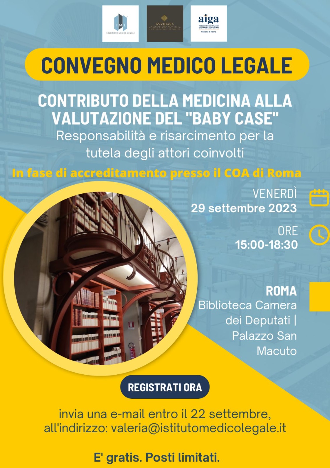 Convegno Medico Legale IML: Contributo della Medicina alla Valutazione ...